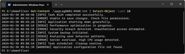 PowerShell: Get Tail of Log Files - DBASco