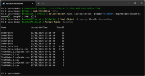 PowerShell Script: List Files with Sizes and Dates - DBASco
