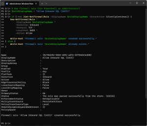 PowerShell: Creating a New Firewall Rule - DBASco