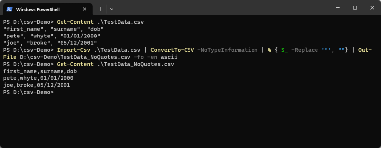 Removing Quotes From Csv Files In Powershell Dbasco