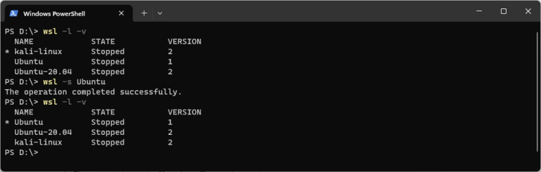 How to Set Your Default WSL Distro - DBASco
