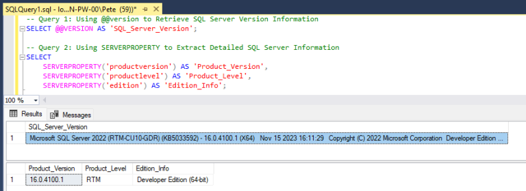 How to Check SQL Server Versions - DBASco