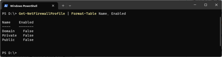 Checking Windows Firewall Status Using Powershell Dbasco