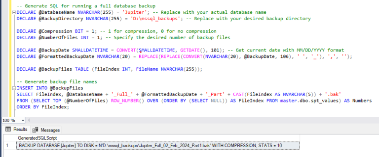 Sql Server Scripts To Backup Databases Dbasco