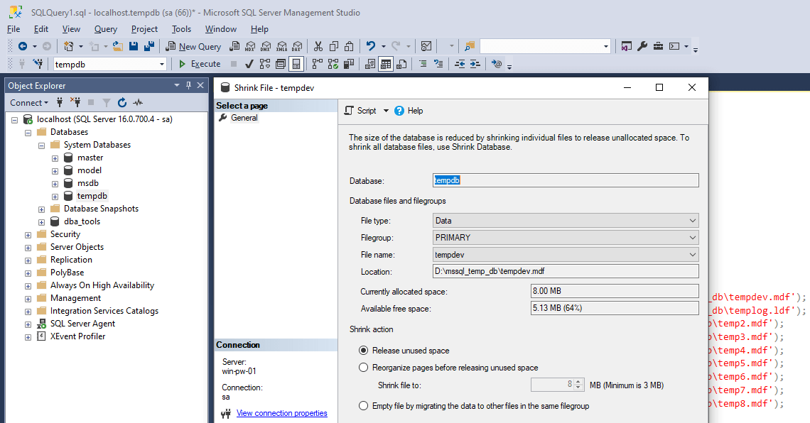 Moving Temp DB in SQL Server - DBASco