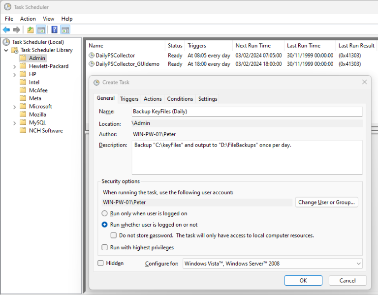 Automating PowerShell Scripts with Task Scheduler in Windows - DBASco Automating PowerShell Scripts with Task Scheduler in Windows - DBASco